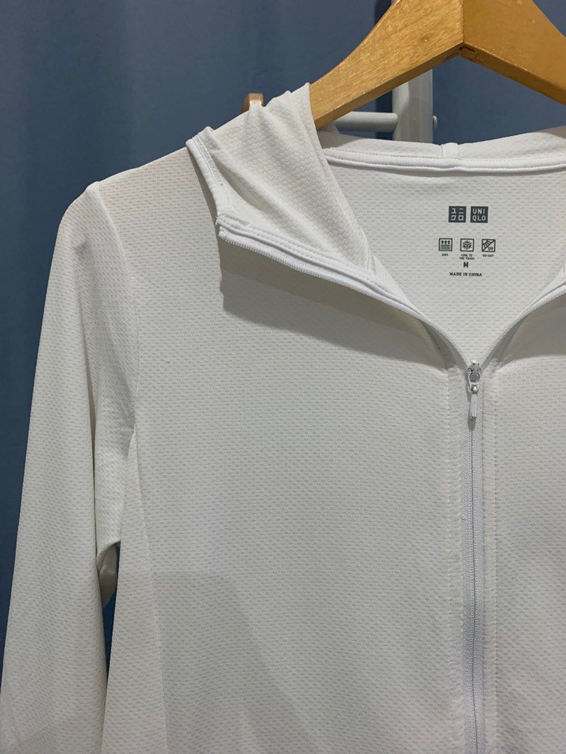 UNIQLO AIRISM MESH HOODIE, Fesyen Wanita, Pakaian Wanita, Baju Luaran ...