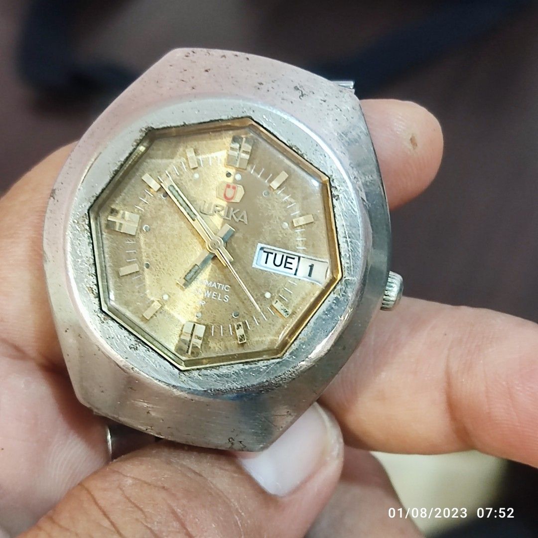 Urika Automatic Rare Vintage, Men's Fashion, Watches & Accessories ...