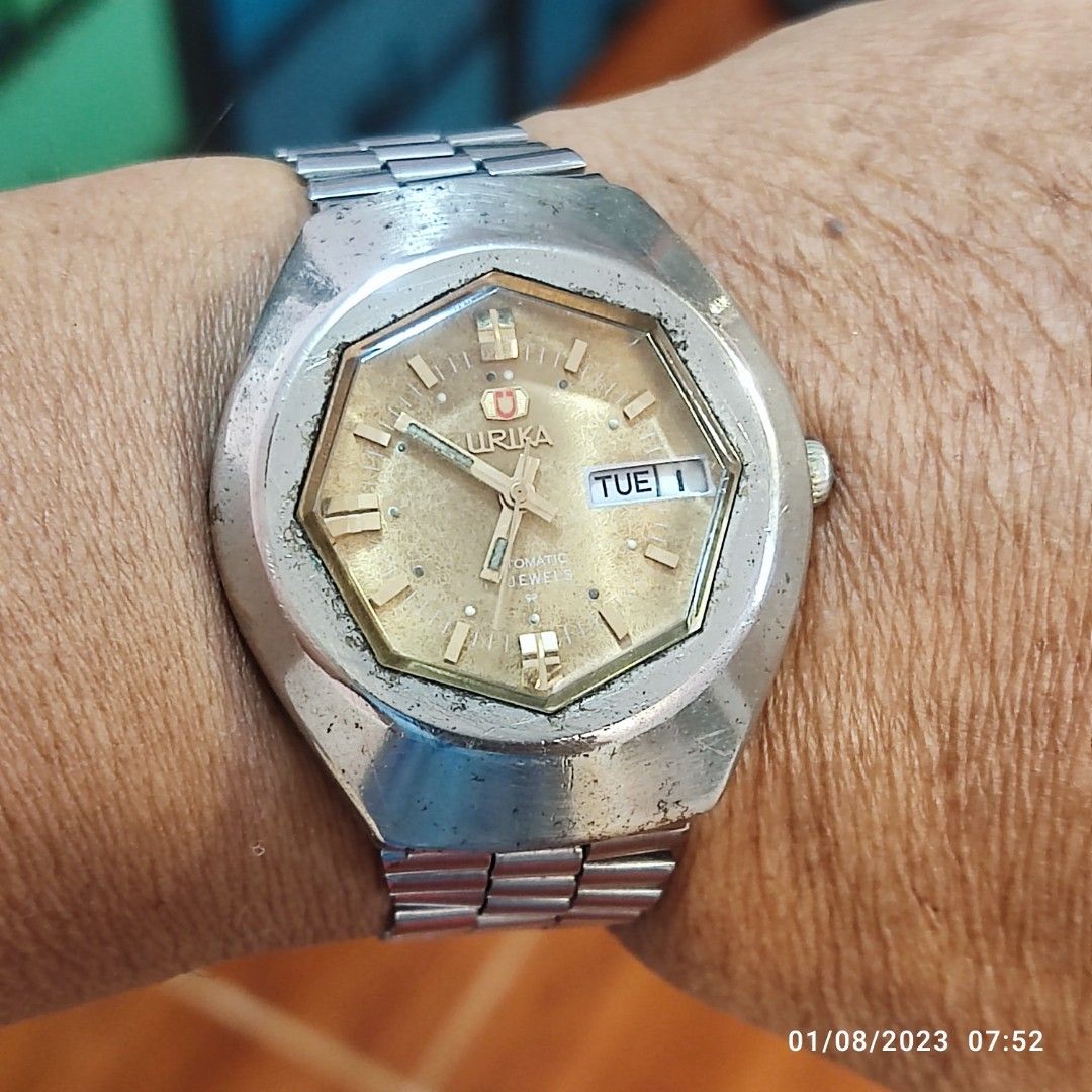 Urika Automatic Rare Vintage, Men's Fashion, Watches & Accessories ...