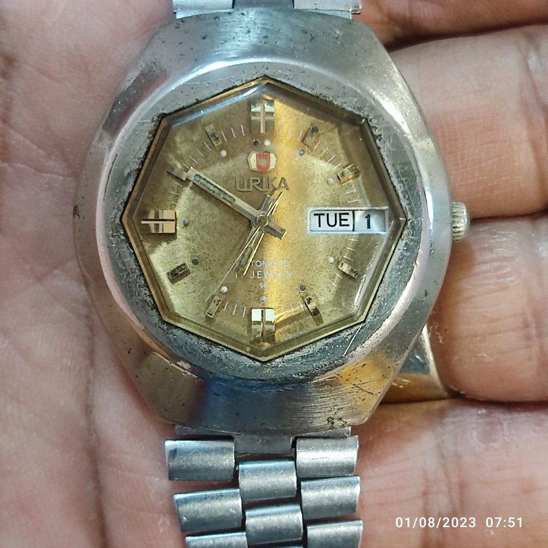 Urika Automatic Rare Vintage, Men's Fashion, Watches & Accessories ...