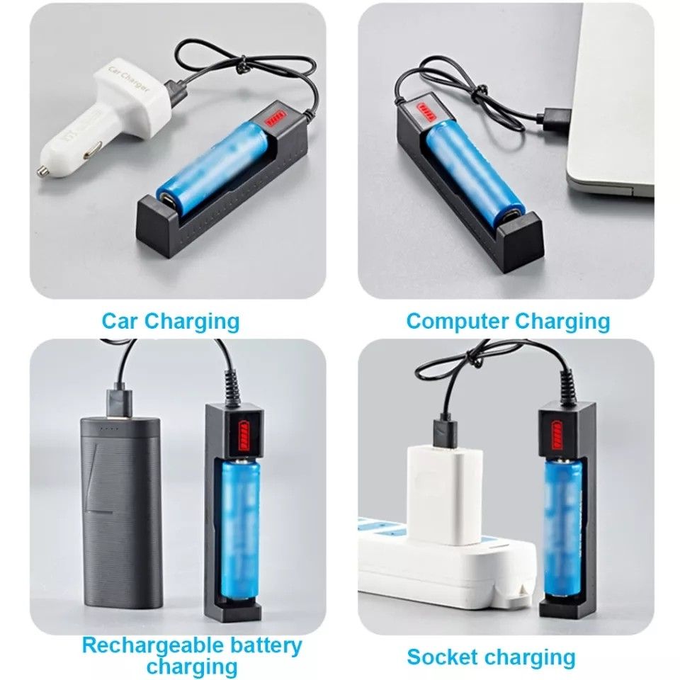 USB Single Charger for 18650 26650 14500 Li-ion Battery, Mobile Phones ...