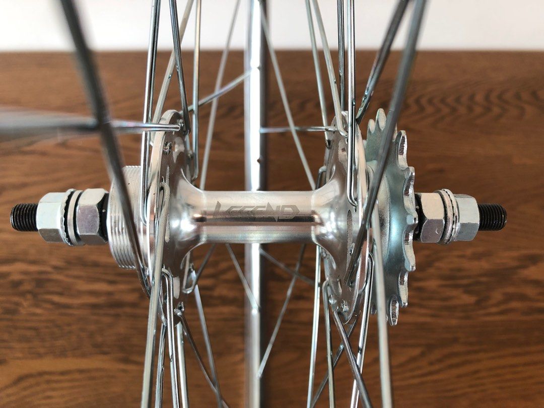 Vintage Retro Legend 700C Rim Brake Fixie Fixed Gear Wheelset Wheel Set ...