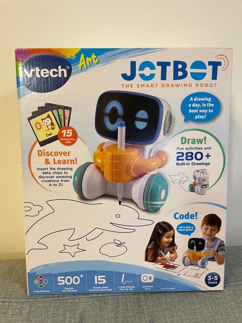 VTech - JotBot The Smart Drawing Robot, 兒童＆孕婦用品, 嬰兒玩具 - Carousell