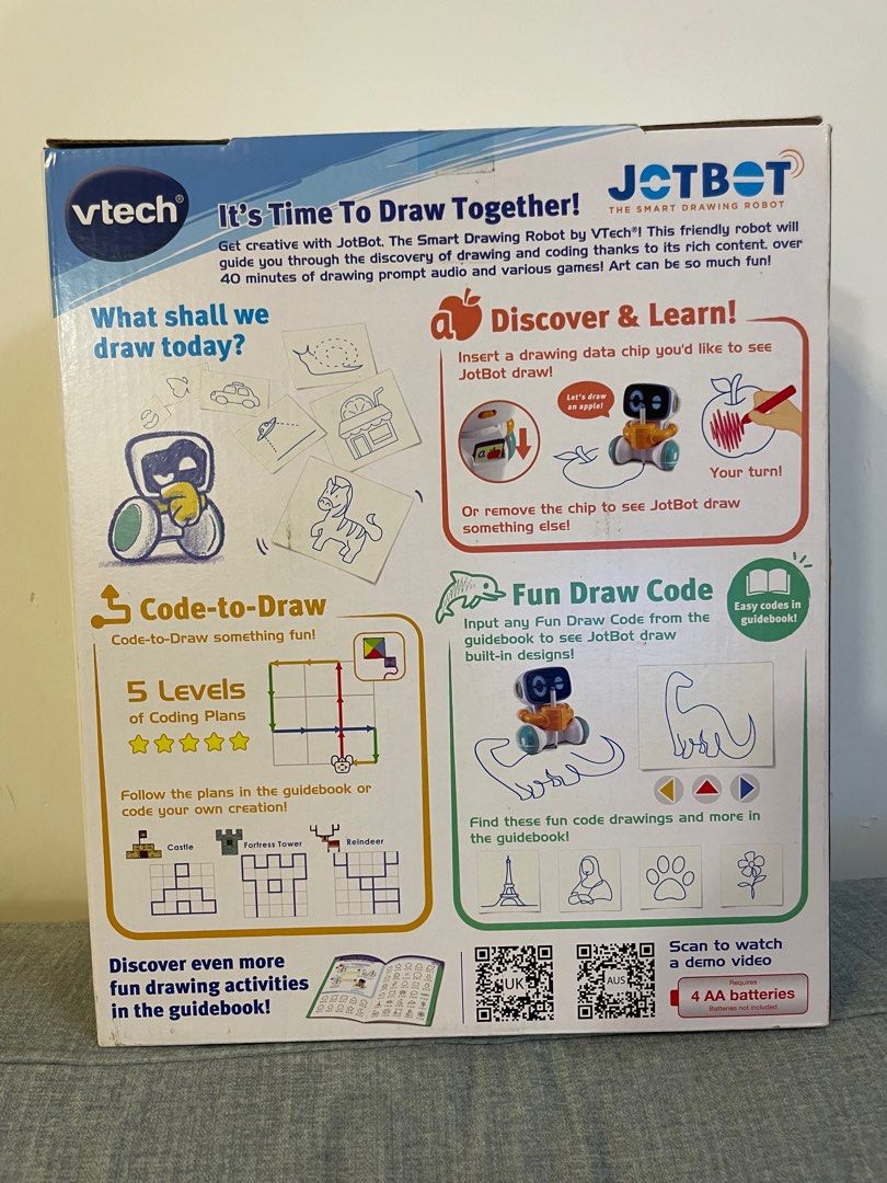 VTech - JotBot The Smart Drawing Robot, 兒童＆孕婦用品, 嬰兒玩具 - Carousell