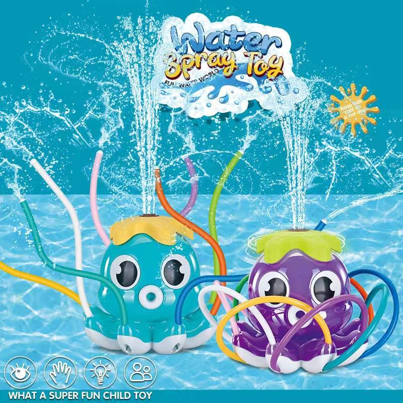 Water Spray Outdoor Toy Octopus Sprinkler Backyard Garden Water Toys ...
