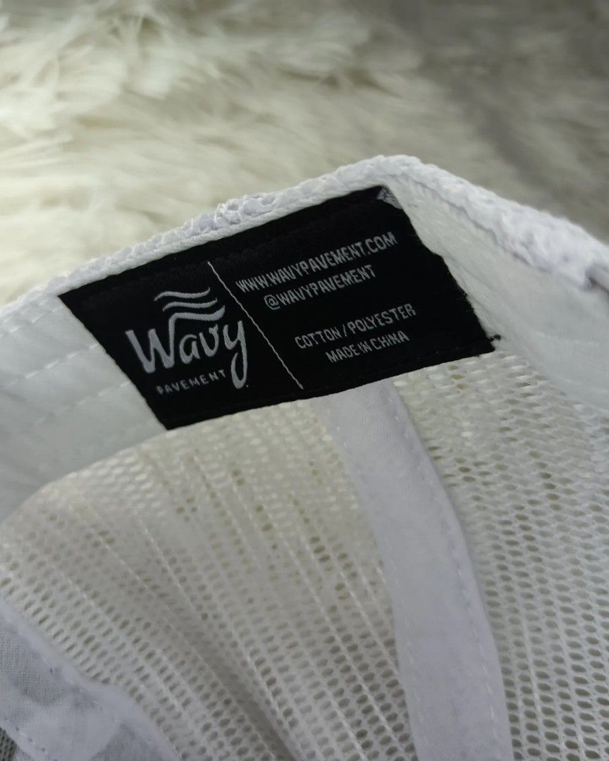 Wave logo trucker cap/hat by Wavy Pavement, Men's Fashion, Watches ...