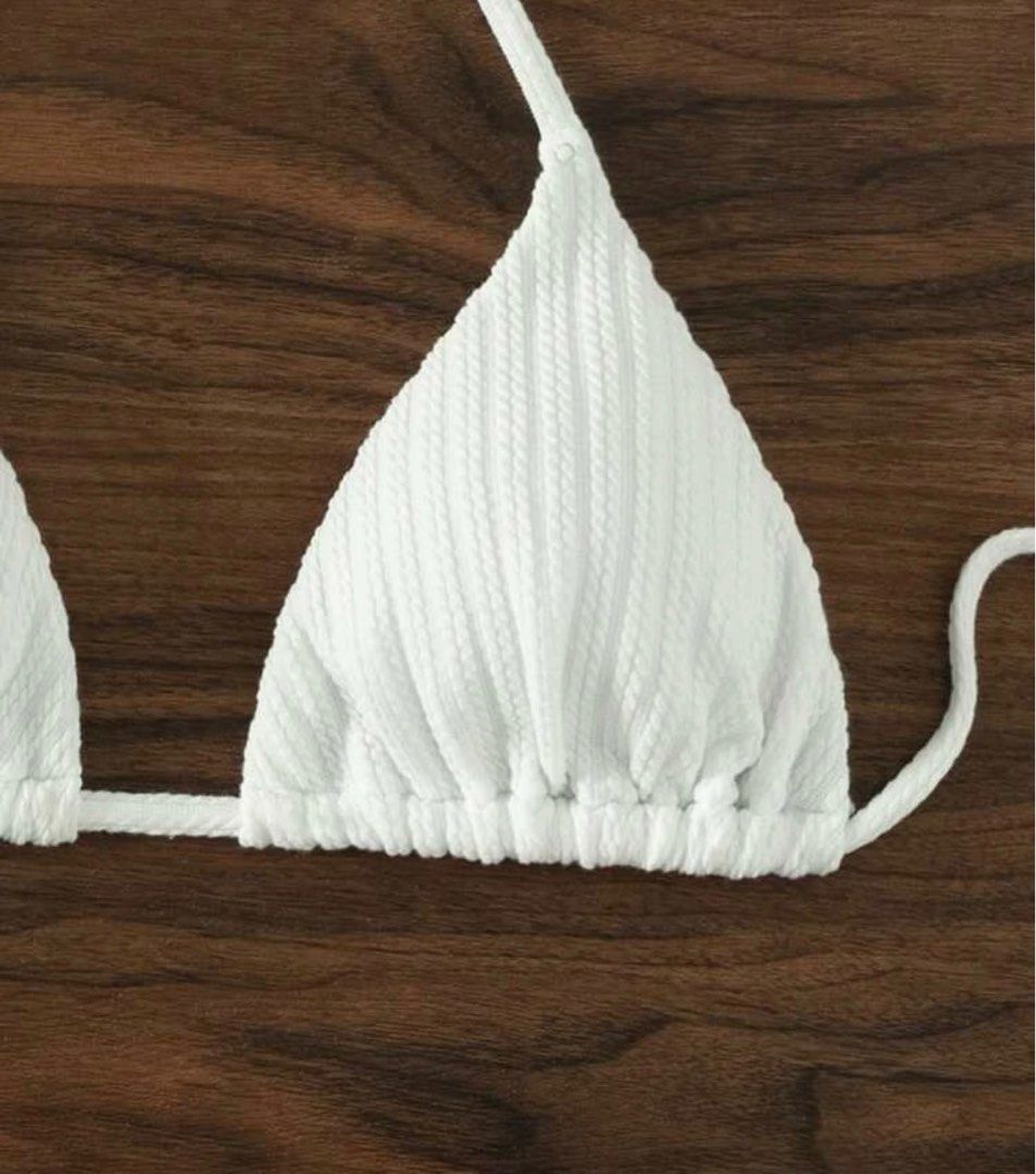 White Triangle Swimsuit Top on Carousell