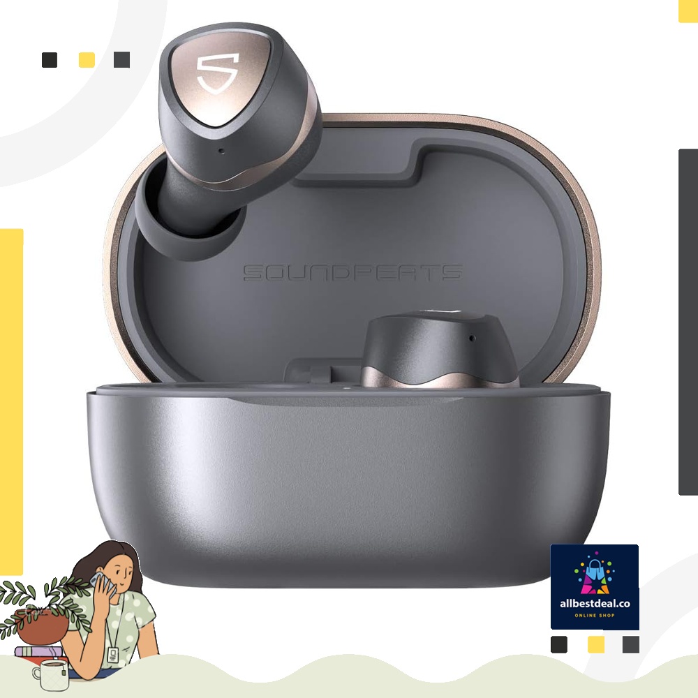 Wireless Earbuds SoundPEATS Bluetooth Headphone, Bluetooth 5.2 Earbuds ...