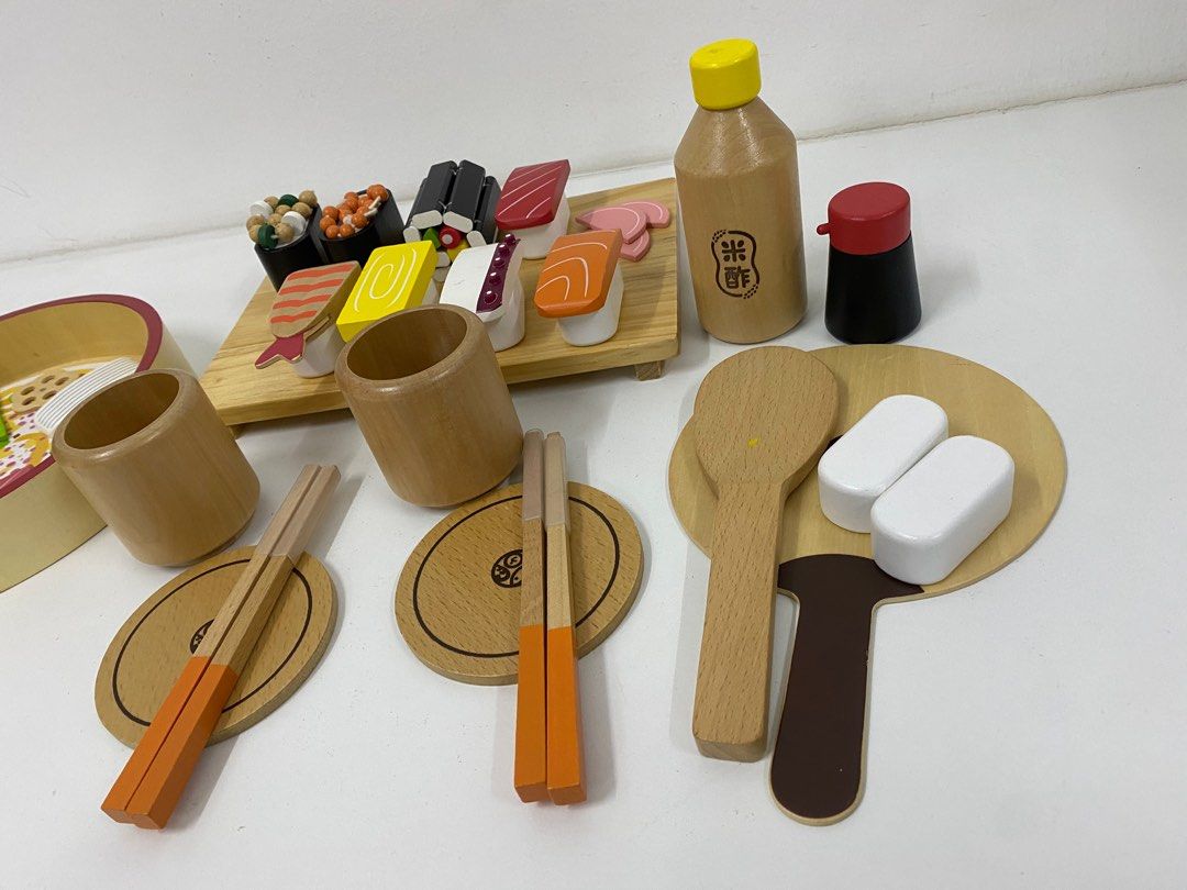 Woody Puddy Wooden Toys Sushi Deluxe Set, Hobbies & Toys, Toys & Games ...