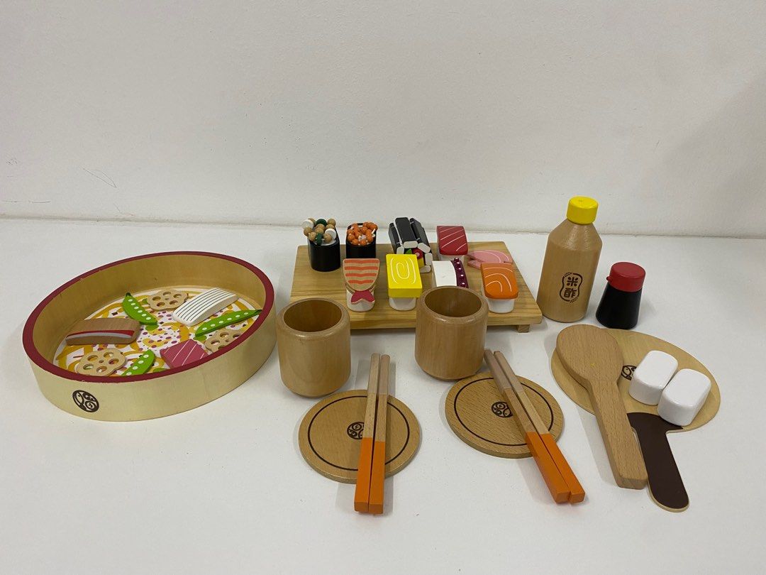 Woody Puddy Wooden Toys Sushi Deluxe Set, Hobbies & Toys, Toys & Games ...