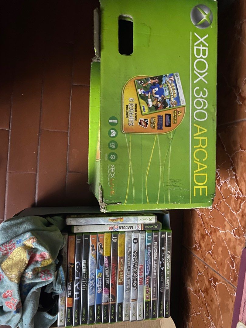 Xbox unit with 18 games complete (110 voltage) take all on Carousell