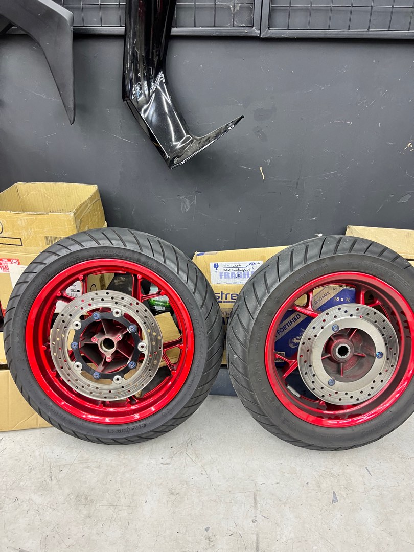 Xmax Rim w/ tyre, Motorcycles, Motorcycle Accessories on Carousell