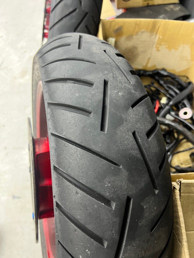 Xmax Rim w/ tyre, Motorcycles, Motorcycle Accessories on Carousell