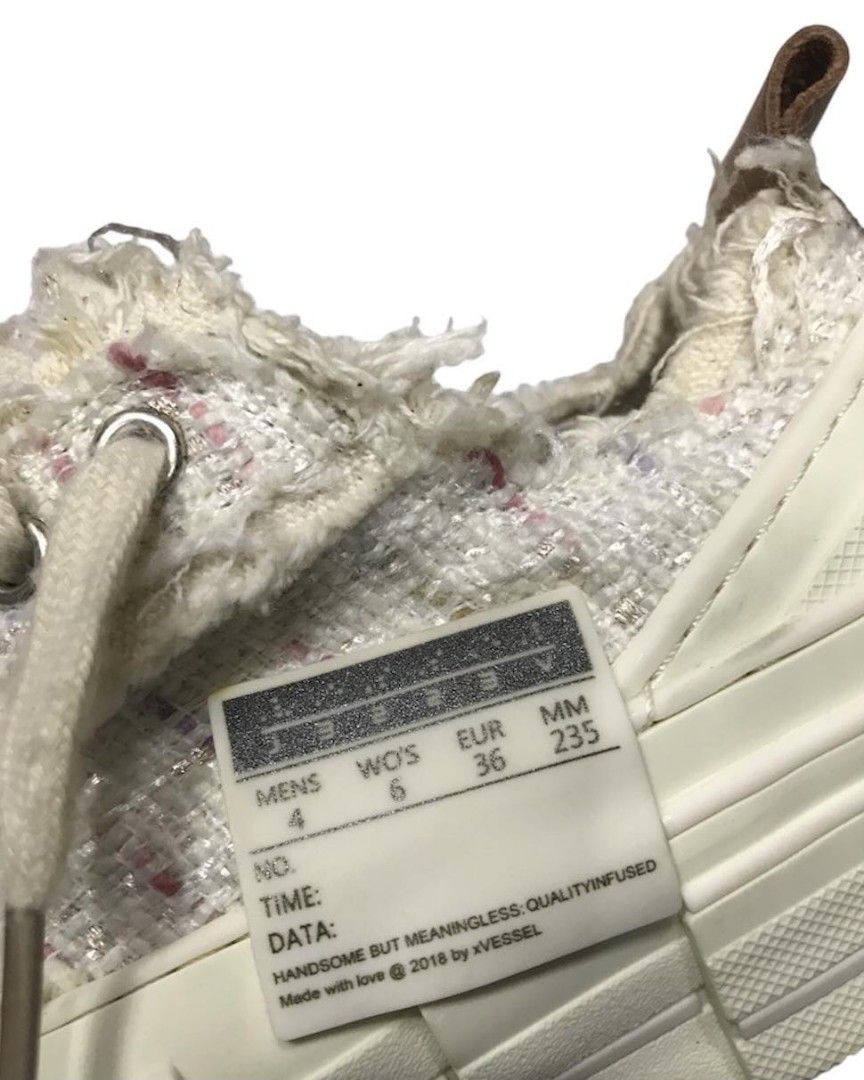 XVESSEL - Wu Jianhao white small fragrant coarse woven, Women's Fashion ...