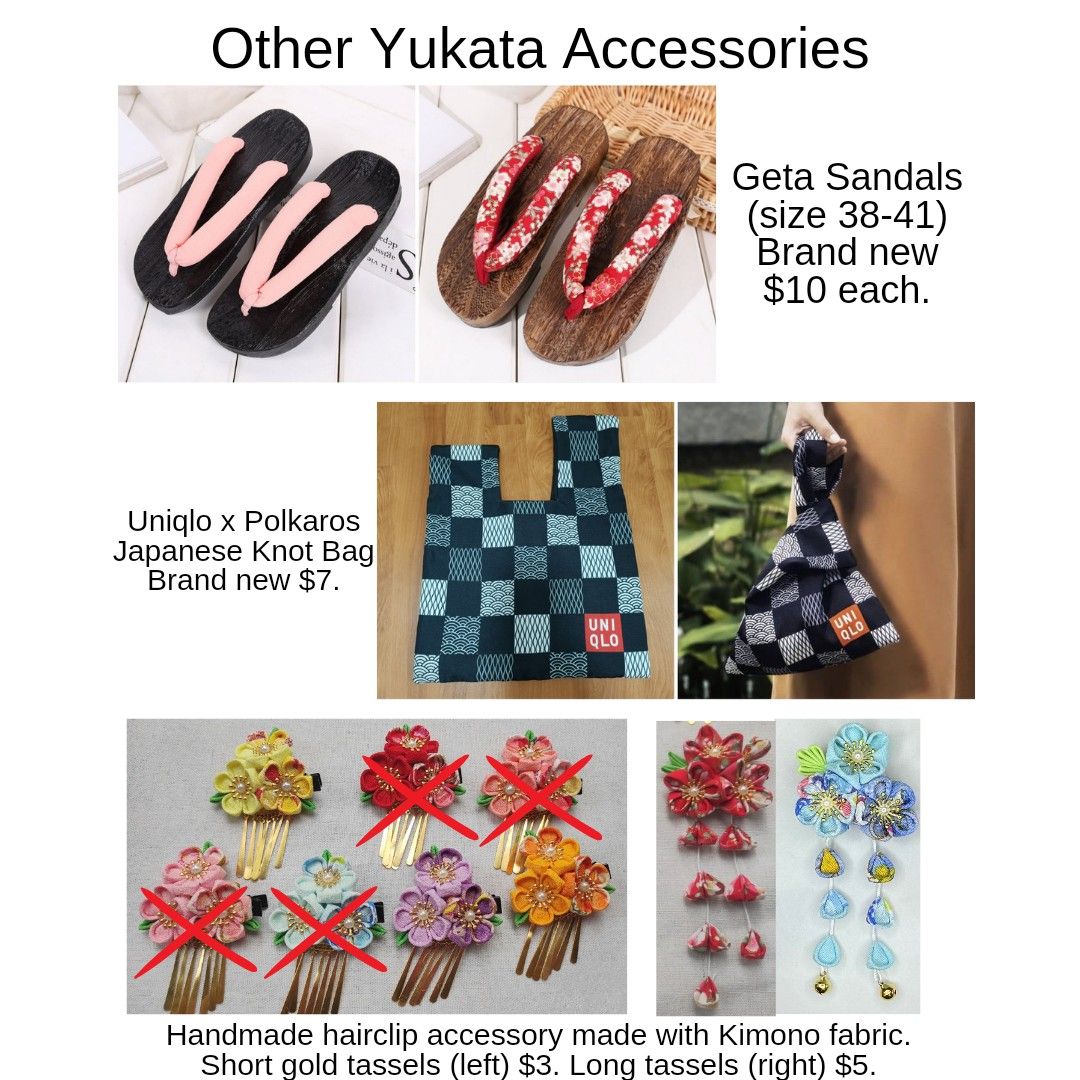 Yukata Set (Navy Blue) Uniqlo Yukata and Double-sided Reversible Obi ...