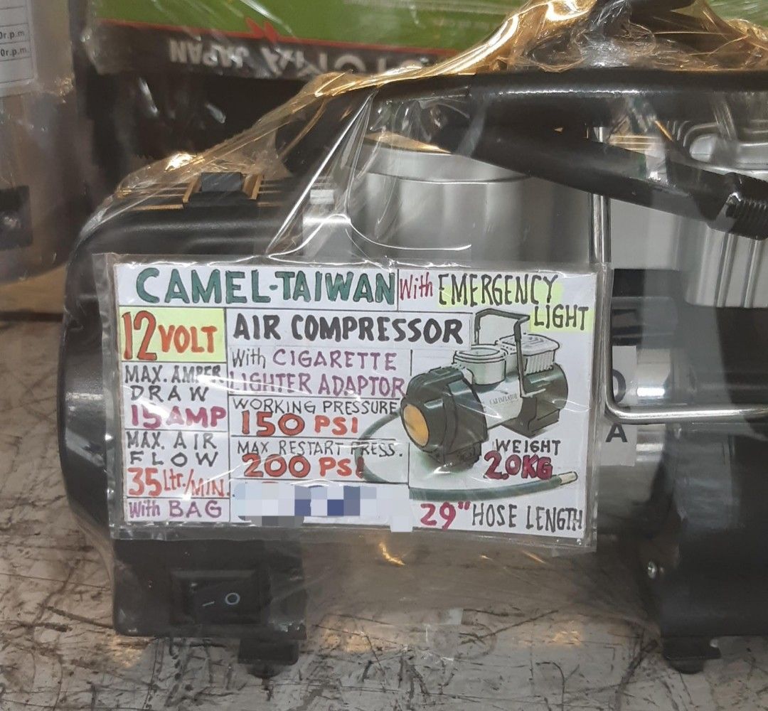 12 VOLTS EMERGENCY compact portable Air COMPRESSORS compressor Camel ...
