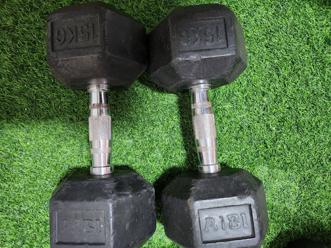15kg dumbbell, Sports Equipment, Exercise & Fitness, Weights ...