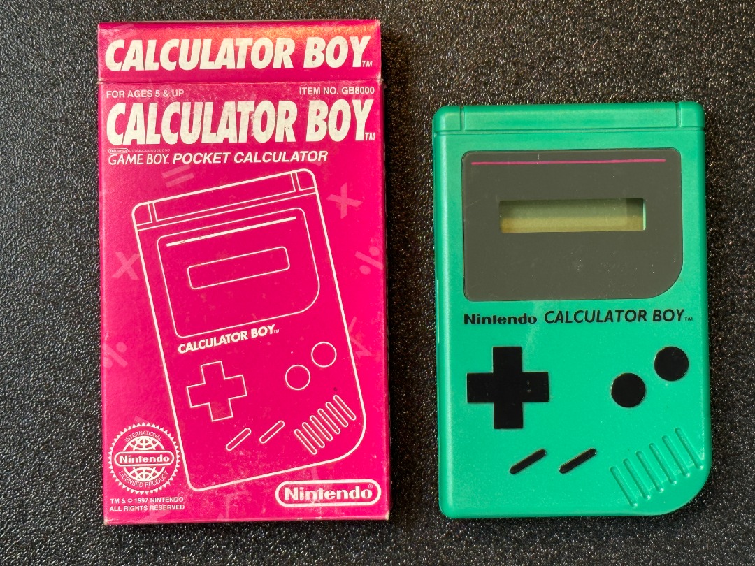 【任天堂】1992 Gameboy計數機(1997包裝version)。Calculator Boy。超級孖寶兄弟, 興趣及遊戲, 玩具 ...