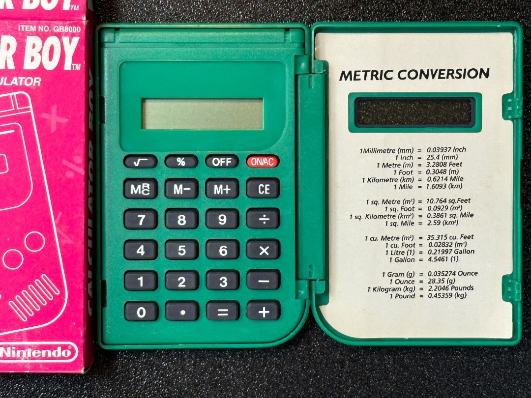 【任天堂】1992 Gameboy計數機(1997包裝version)。Calculator Boy。超級孖寶兄弟, 興趣及遊戲, 玩具 ...