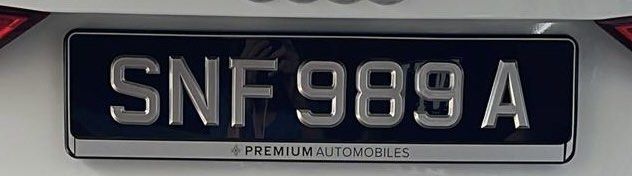 3 digit CarPlate 989, Car Accessories, Car Plates on Carousell