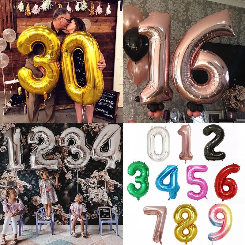 40 Inch Number Foil Balloon (tag: helium balloons, happy birthday ...