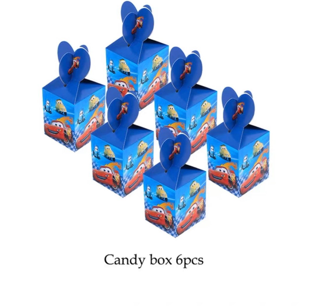 $4 for 6 pcs Disney mcqueen gift box / mcqueen candy box, Hobbies ...