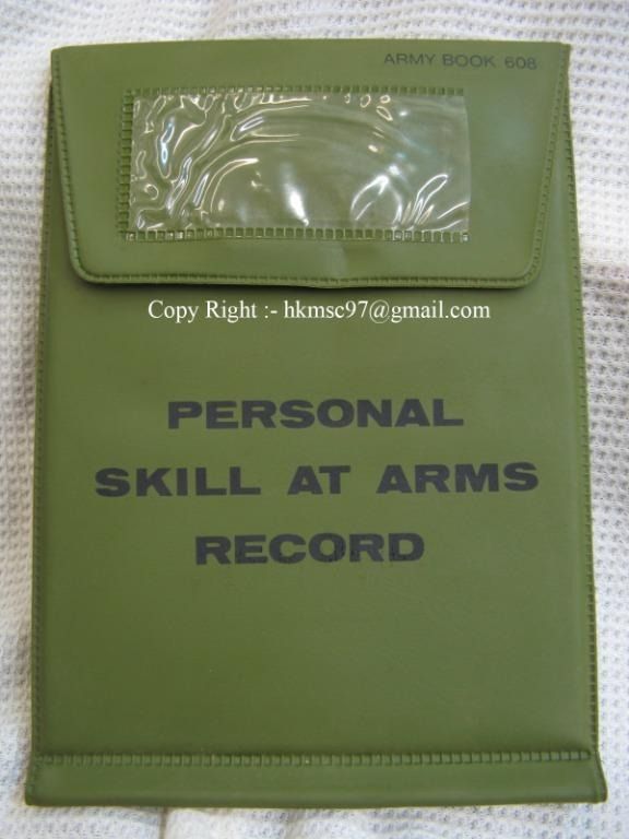 英軍 - 另類藏品 - "Army Book 608 - Personal Skill at Arms Record / 個人武器操作技能 ...