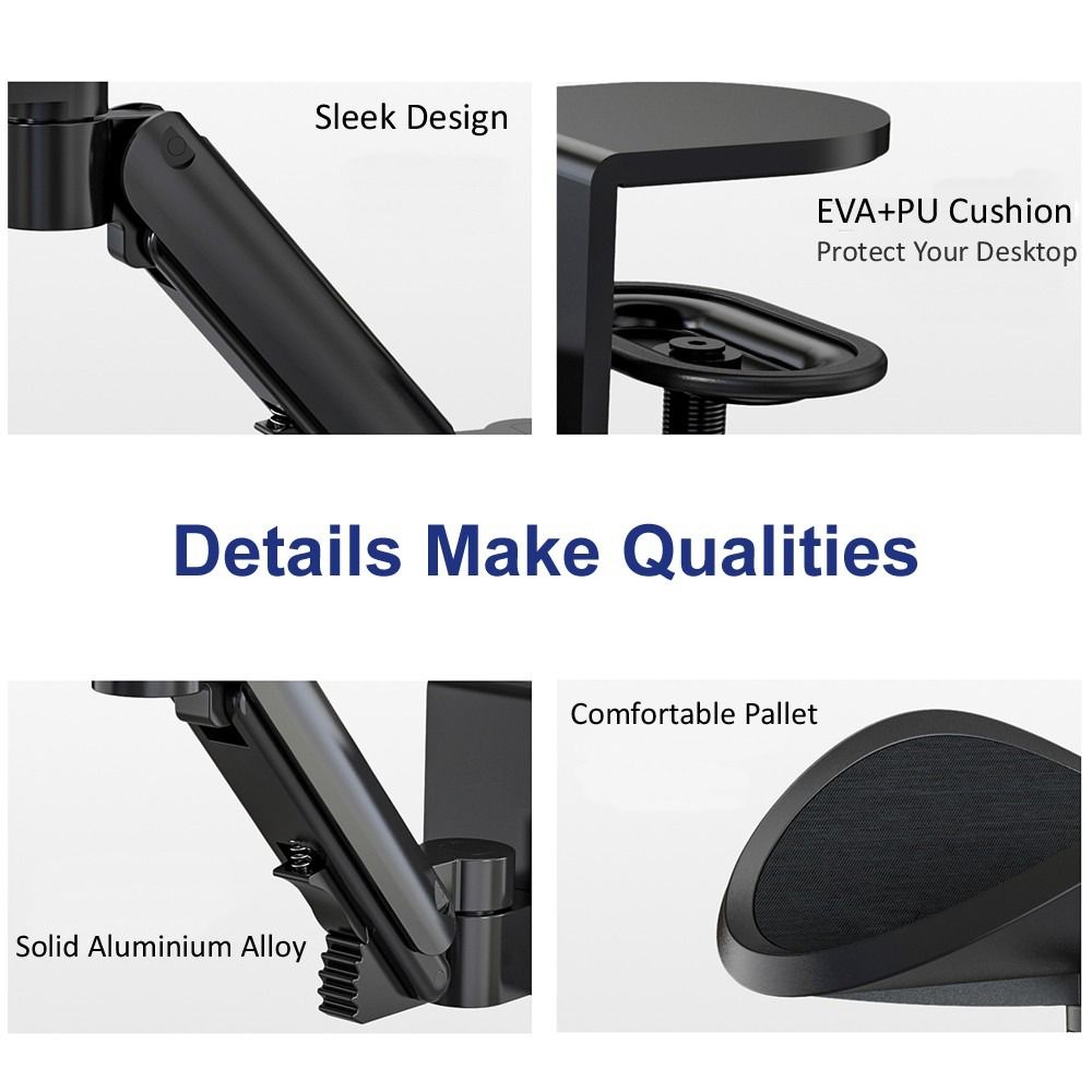 Adjustable Arm Rest Ergonomic Computer Desk Arm Support Wrist Support ...