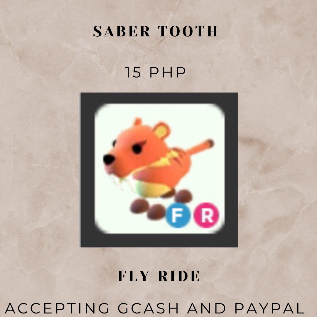 Adopt Me Pets | Saber Tooth, Video Gaming, Gaming Accessories, In-Game ...
