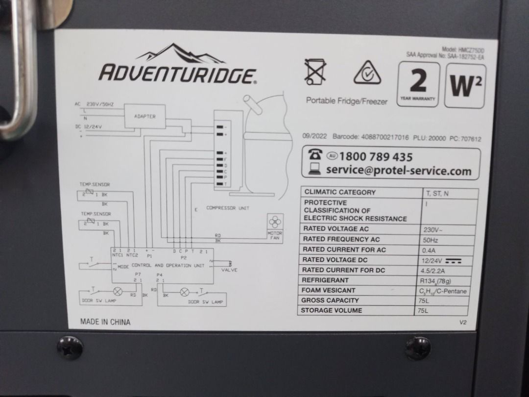 Adventuridge 75L Portable Fridge/Freezer, Furniture & Home Living ...
