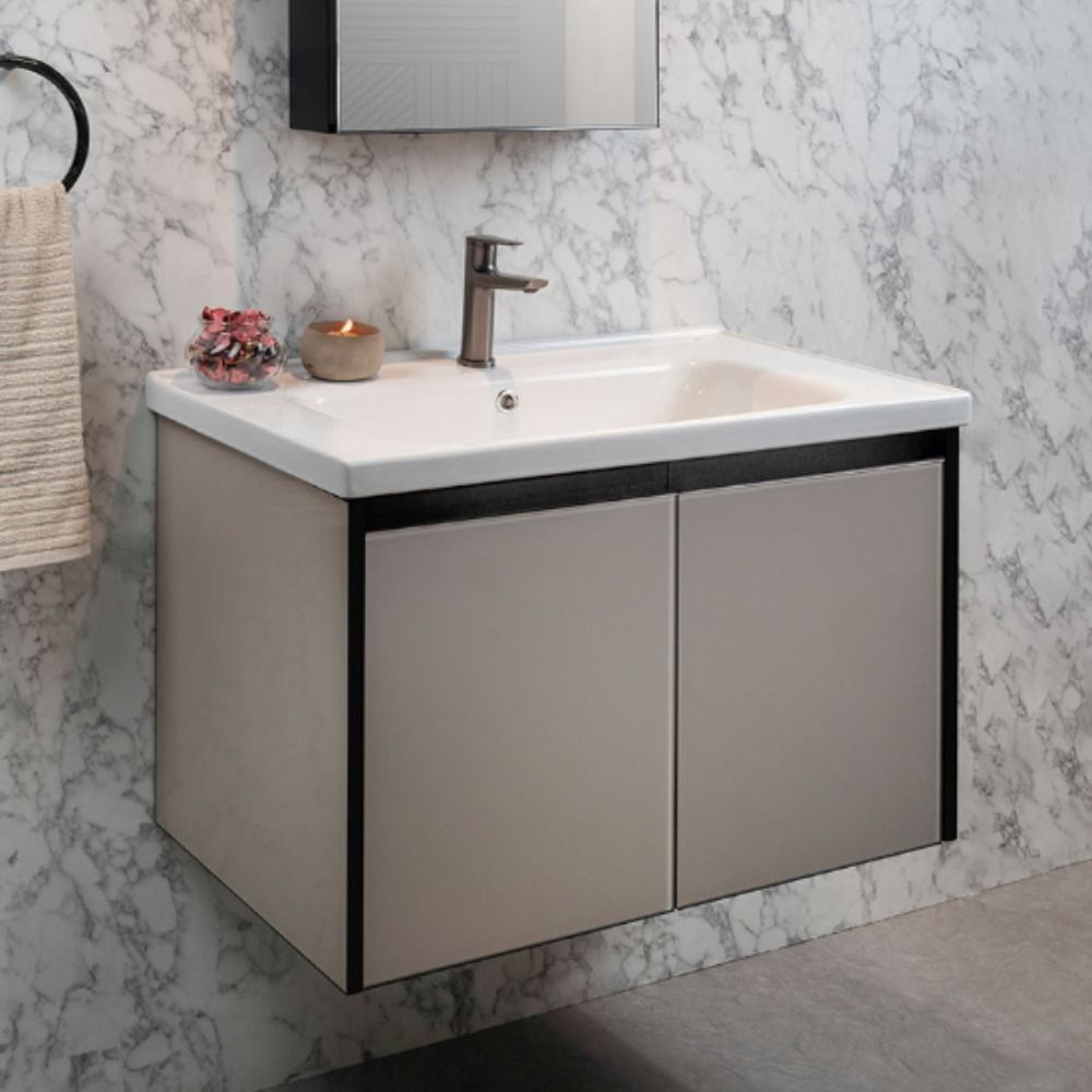 Aluminium Bathroom Vanity Cabinet with Swing Door With Basin (Wall ...