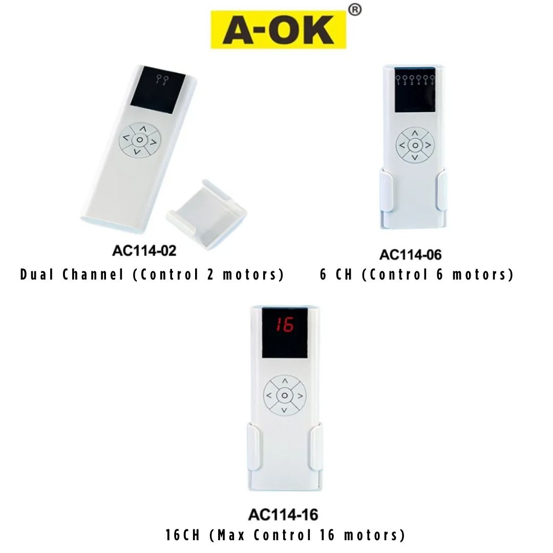 A-OK AC114 2/6/16 Channel Wireless Control Remote Controller AOK ...