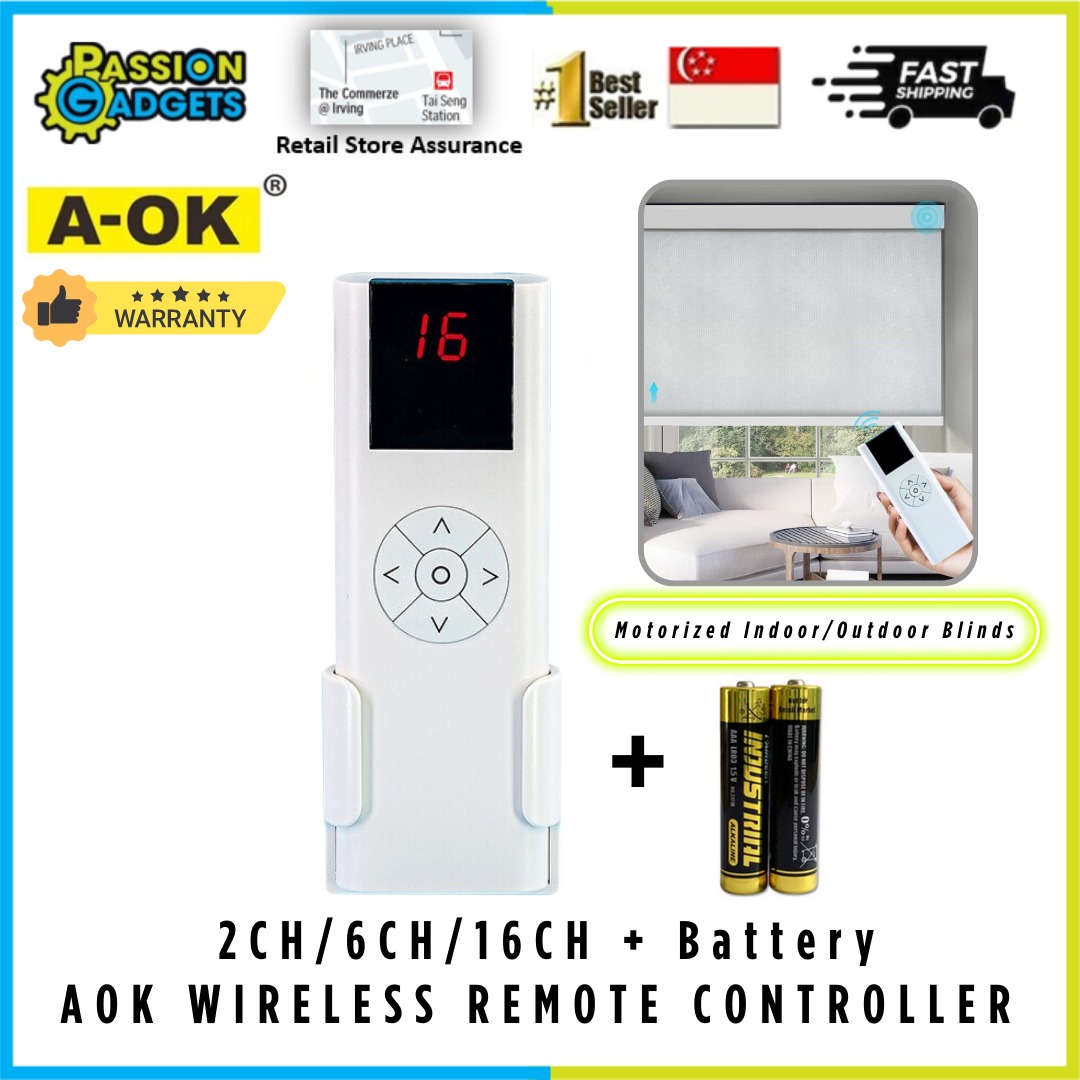 A-OK AC114 2/6/16 Channel Wireless Control Remote Controller AOK ...