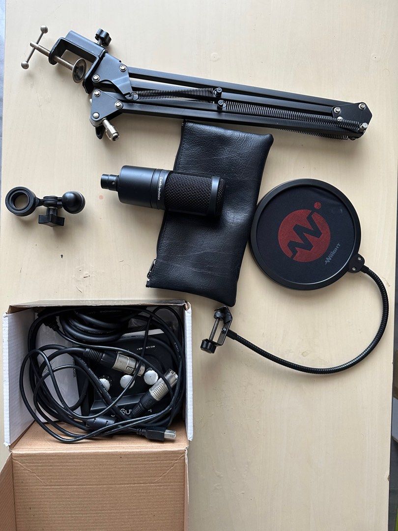 Audio Technica AT2020 and Behringer Audio Interface (+freebies!), Audio ...