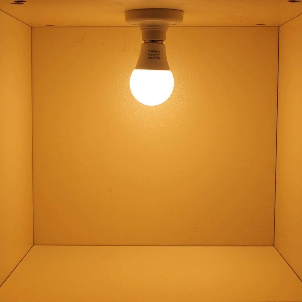 BAOMING Dusk to Dawn Sensor LED Light Bulbs 7W 630 Lumen Warm White ...