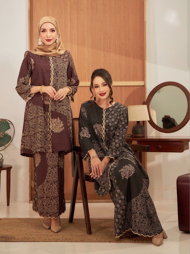 Batik sulam & design songket, Women's Fashion, Muslimah Fashion, Baju ...