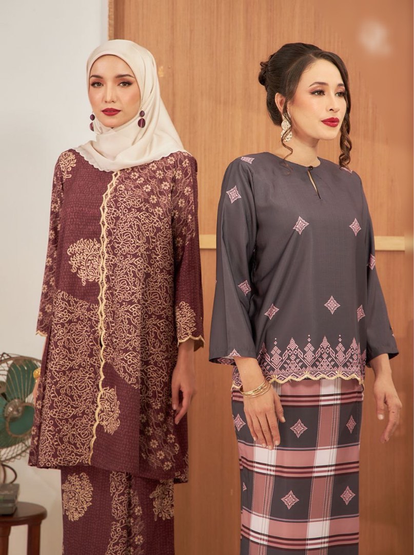 Batik sulam & design songket, Women's Fashion, Muslimah Fashion, Baju ...