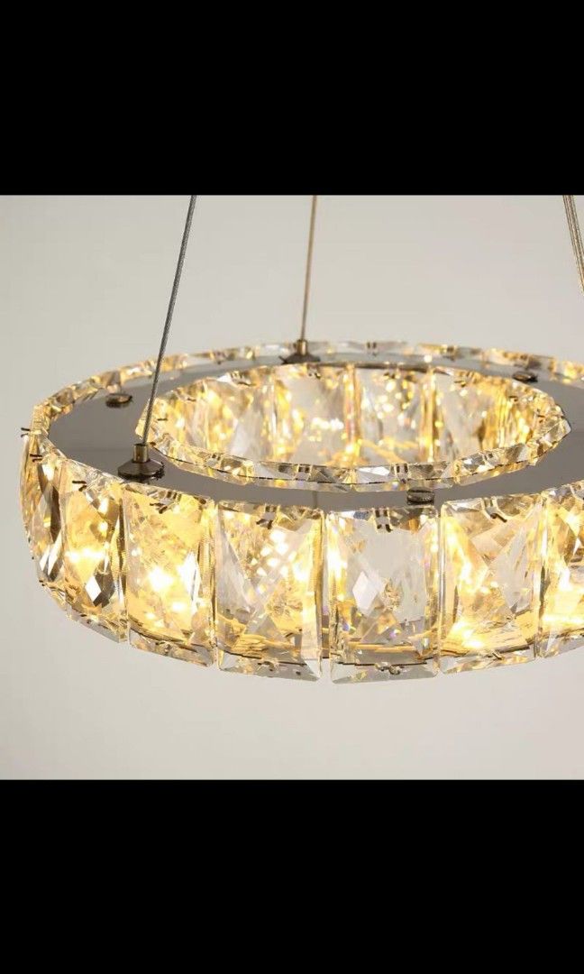 Beautiful crystal light, Furniture & Home Living, Lighting & Fans ...