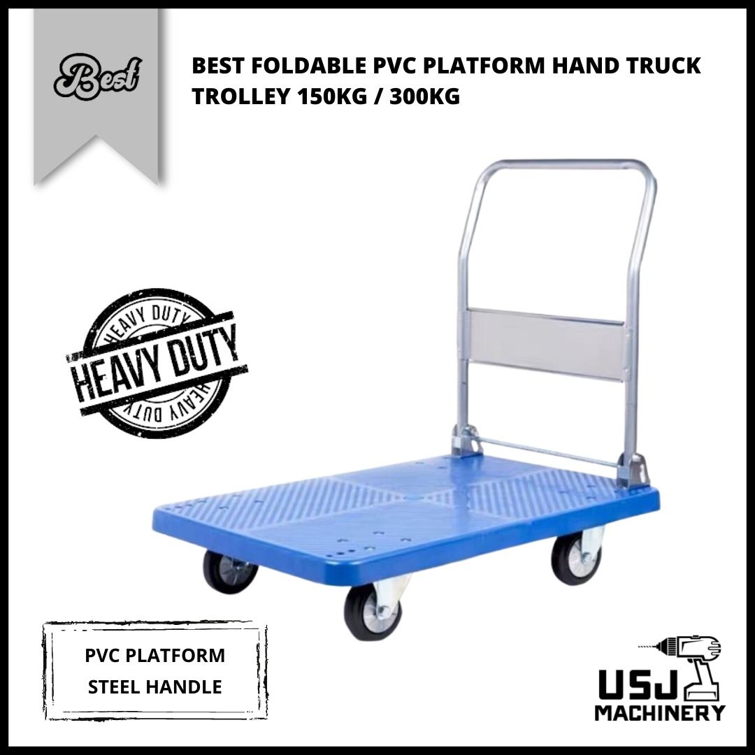 BEST Foldable PVC Platform Hand Truck Trolley Heavy Duty Use 150KG ...