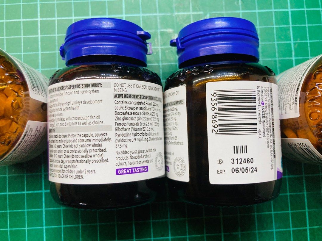 Blackmores Superkids Study Buddy 30s - All in one formula with 2xDHA to support your child's ...