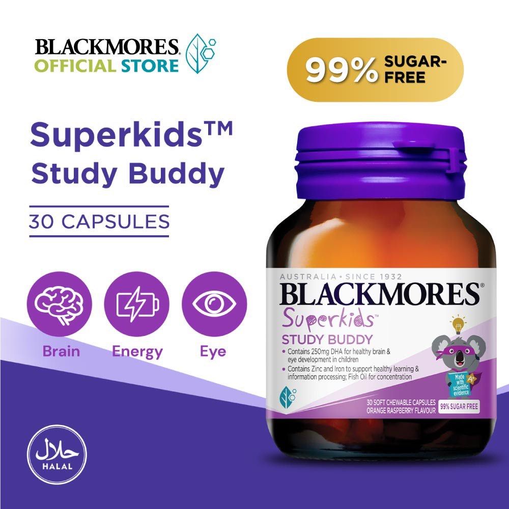 Blackmores Superkids Study Buddy 30s - All in one formula with 2xDHA to ...