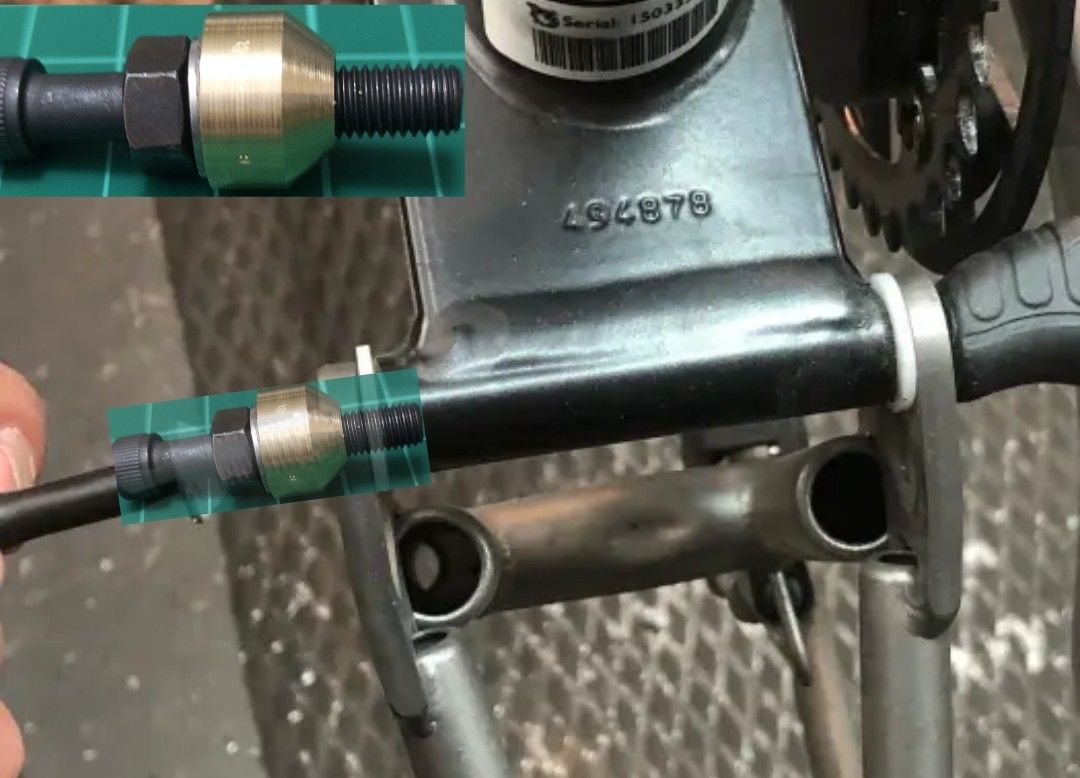 Brompton rear triangle spindle hinge removal tools, Sports Equipment ...