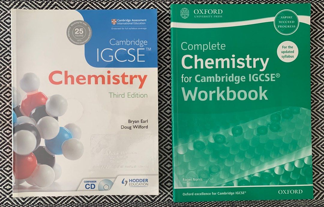 Cambridge IGCSE Chemistry Textbook and Workbook, Hobbies & Toys, Books ...