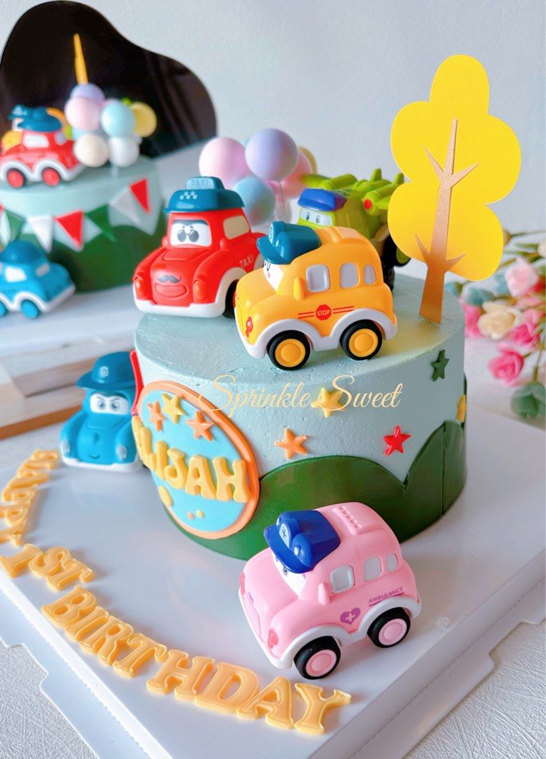 Car theme cake/ Birthday cake/ customised cake, Food & Drinks, Homemade ...