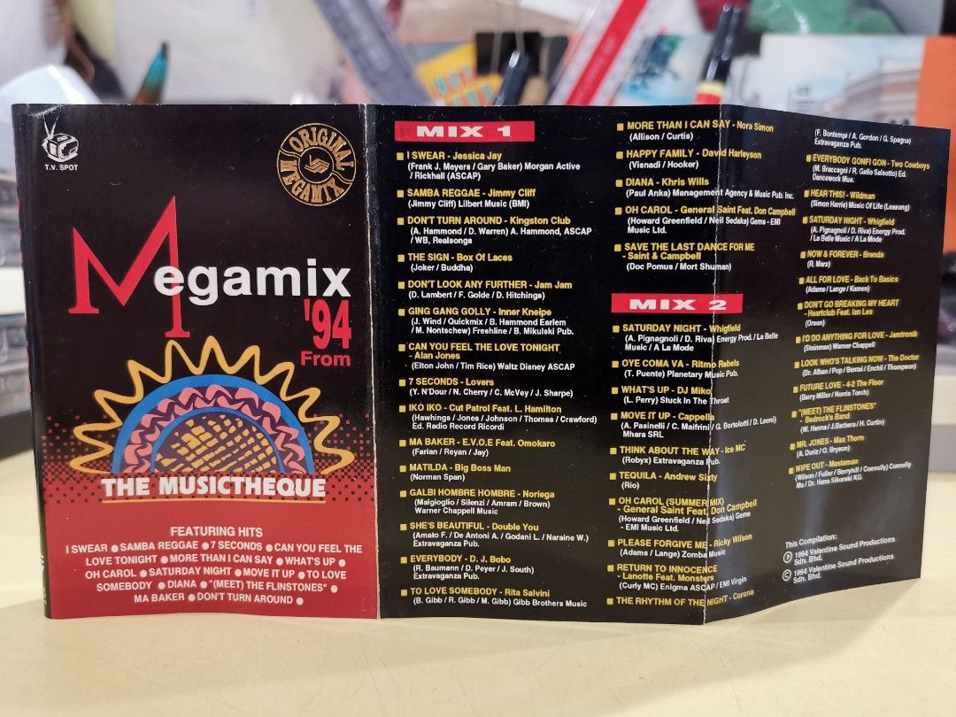 (Cassette) MEGAMIX '94 From The Musictheque, Hobbies & Toys, Music & Media, CDs & DVDs on Carousell