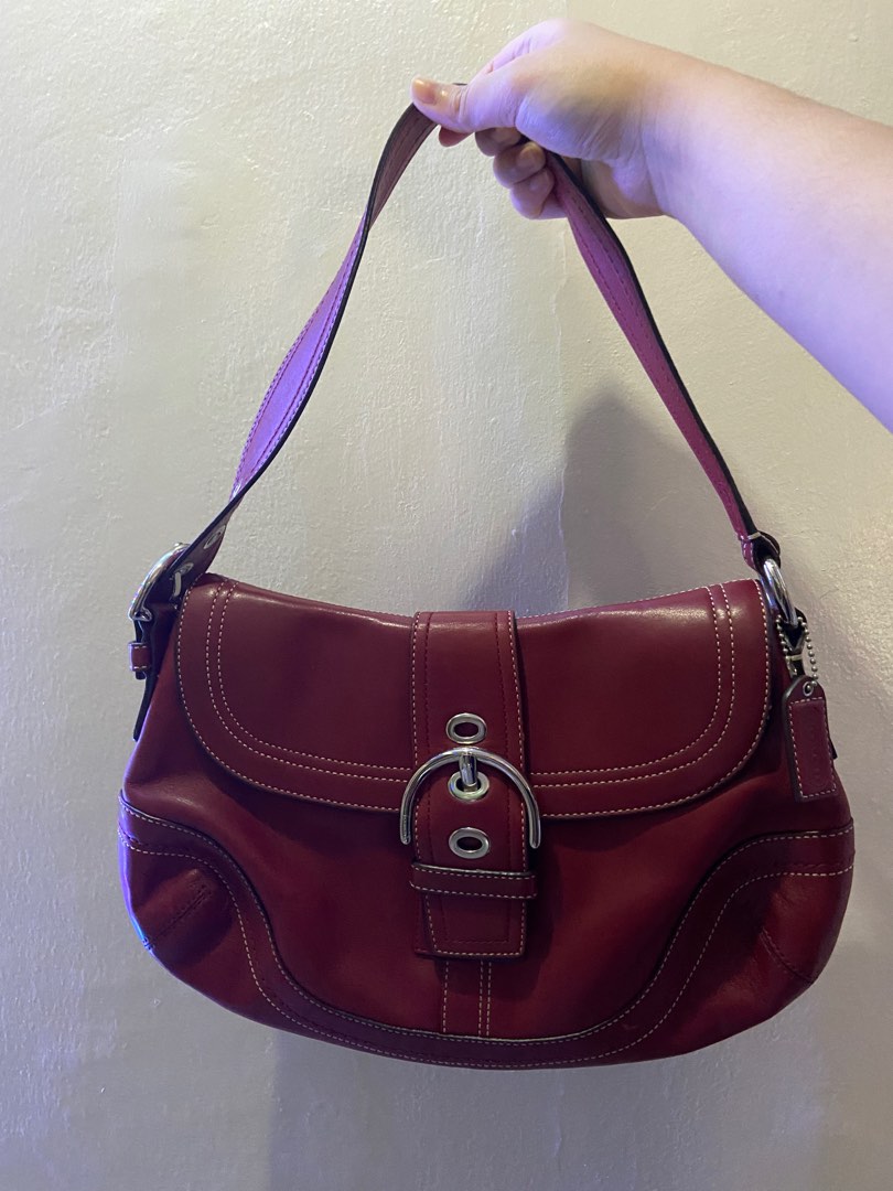 Coach Red Soho Signature Bag on Carousell