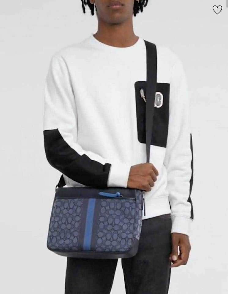 COACH Thompson Crossbody In Signature Jacquard With Varsity Stripe on ...