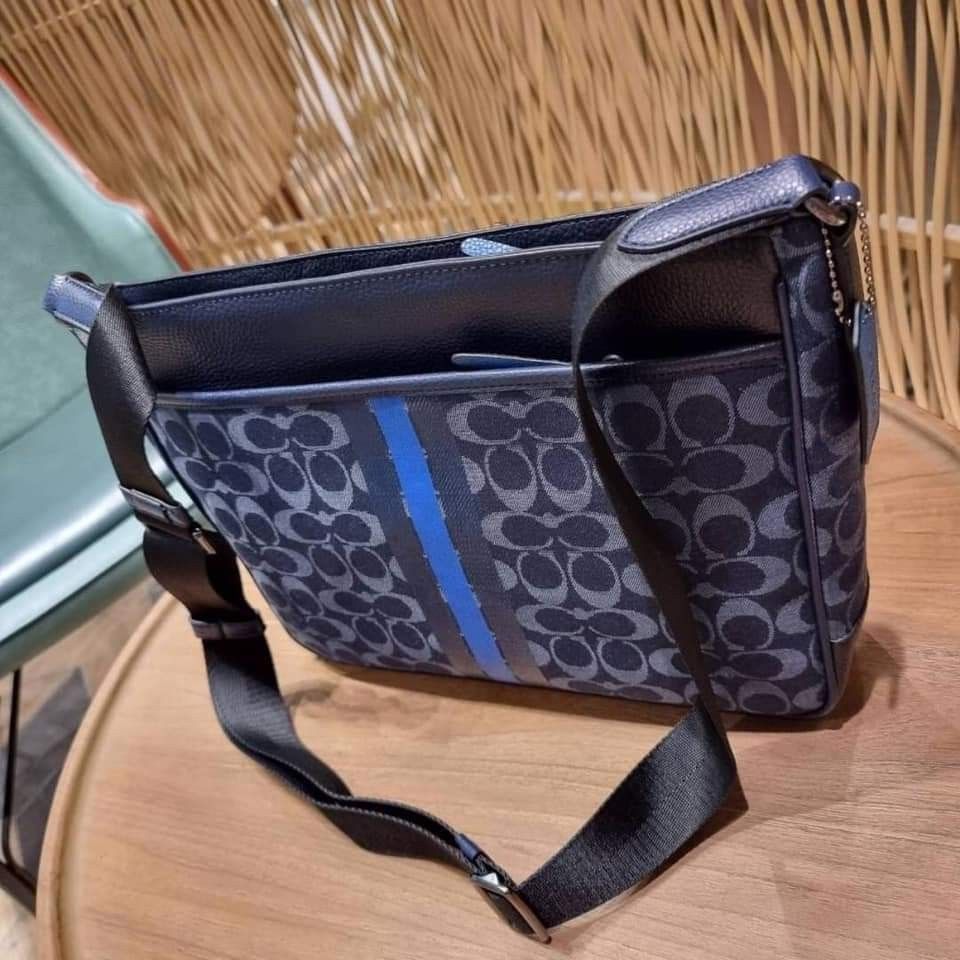 COACH Thompson Crossbody In Signature Jacquard With Varsity Stripe on ...