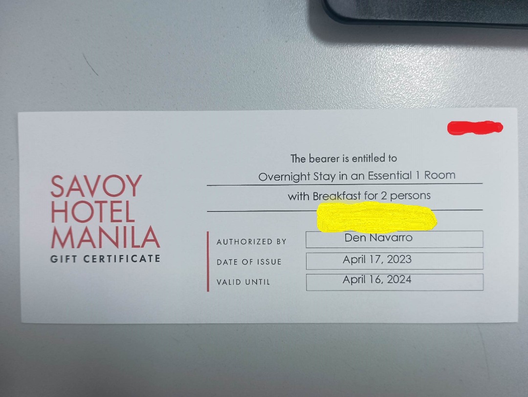 Complimentary Overnight Stay Voucher with Breakfast for Two, Tickets ...