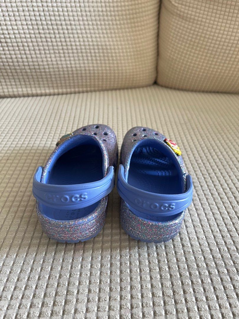 Crocs Classic Glittered Clogs C7, Babies & Kids, Babies & Kids Fashion ...